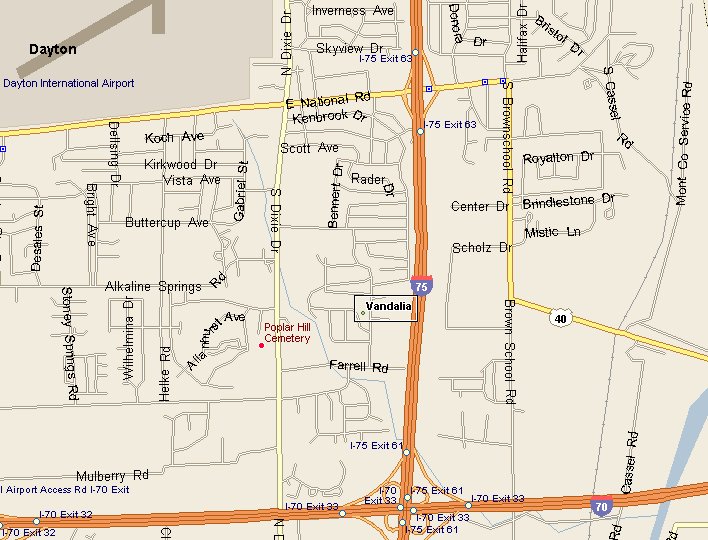 5705 Vandalia Avenue Ohio Map - Map